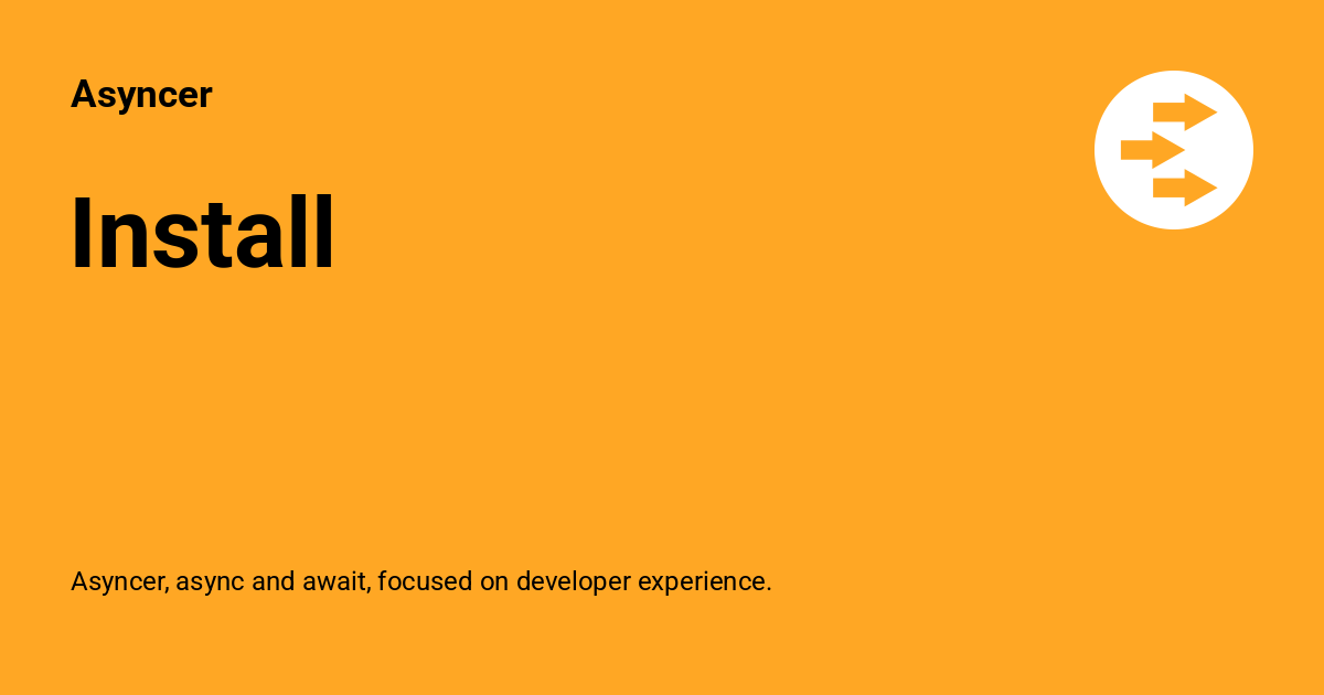 Install - Asyncer